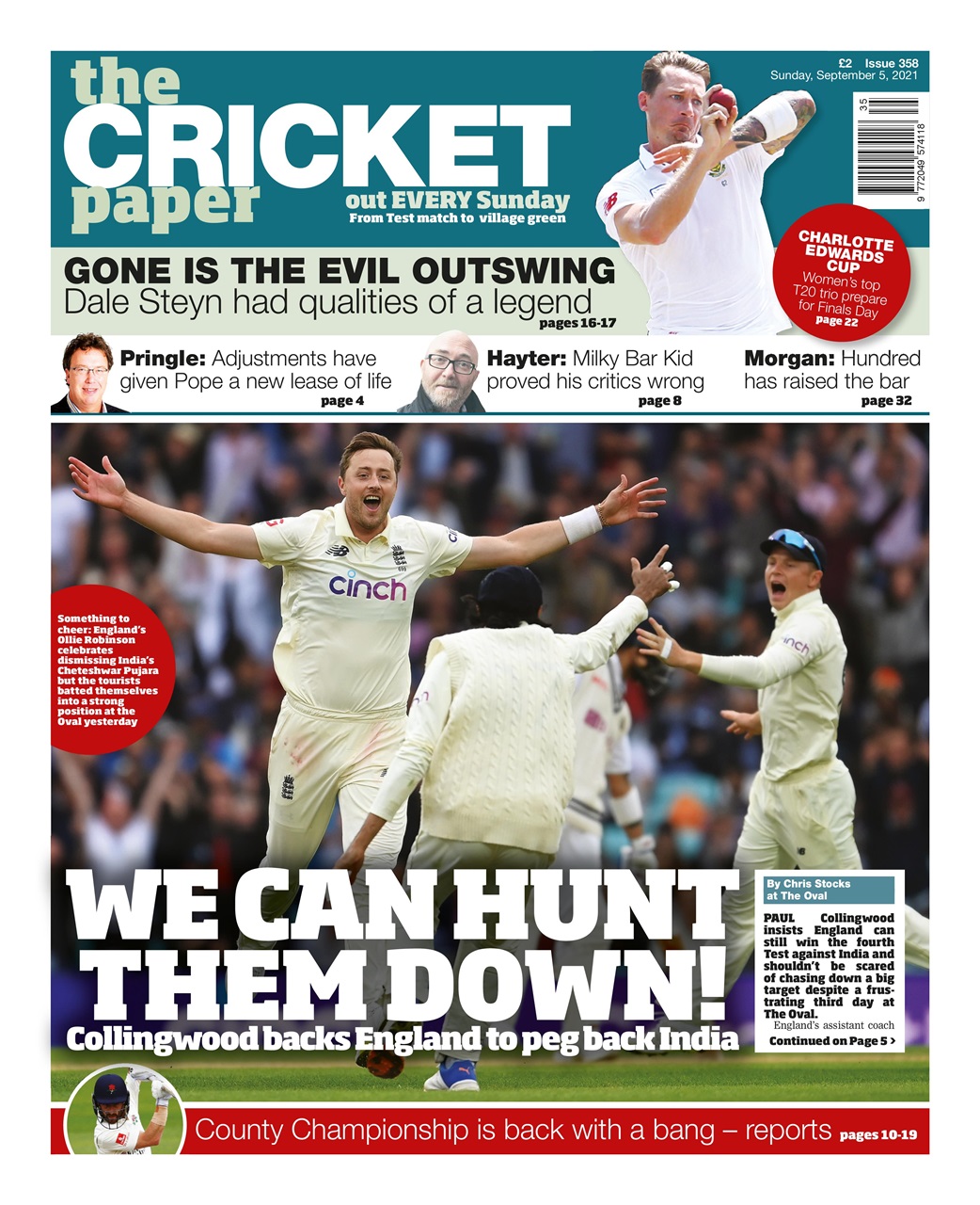 The Cricket Paper Magazine - 5th September 2021 Back Issue