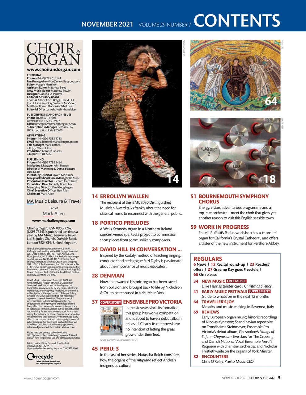 Choir & Organ Magazine - November 2021 Back Issue