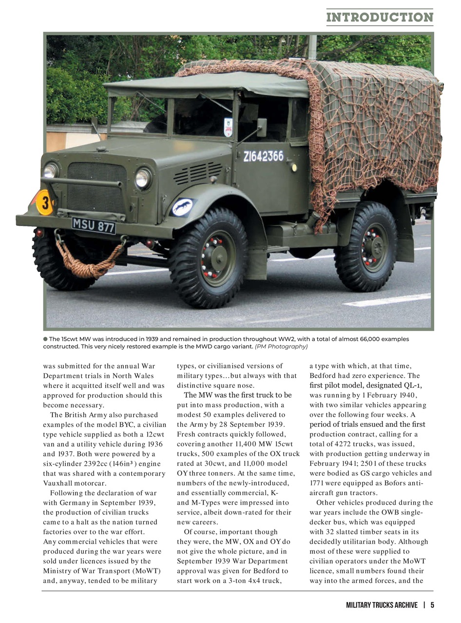 Military Vehicles Archive Magazine - Bedford Military Tks Back Issue