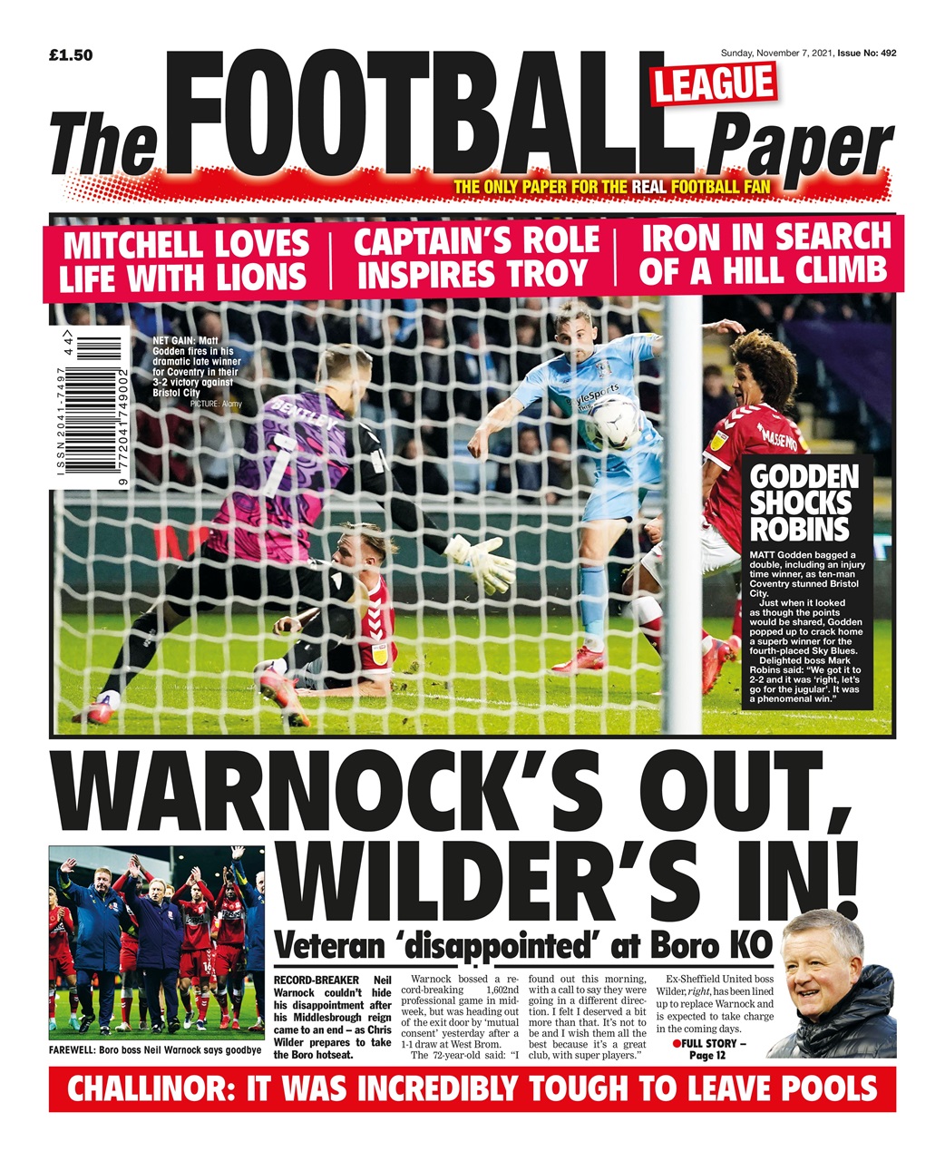 The Football League Paper Magazine - 7 Nov 2021 Edición anterior