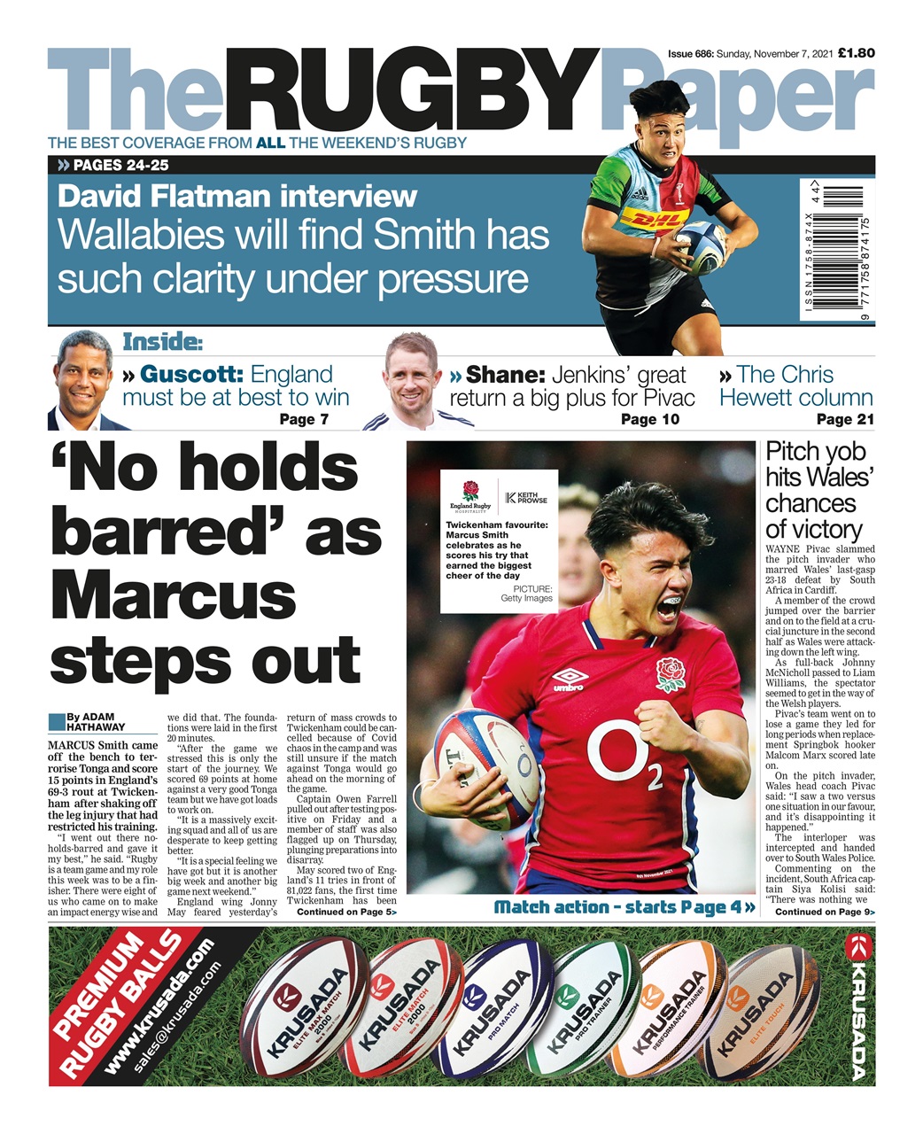 The Rugby Paper Magazine - 7 Nov 2021 Back Issue