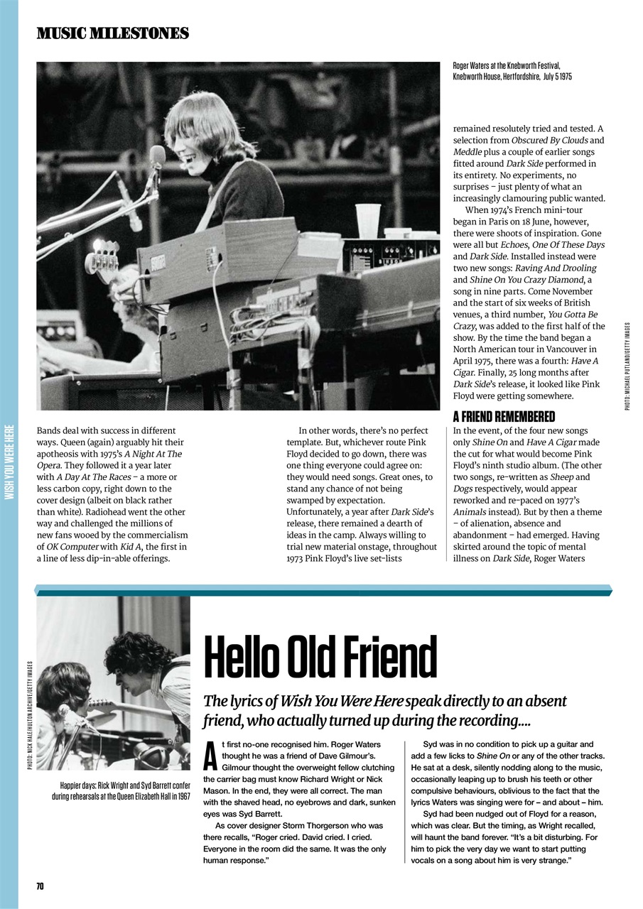 Music Magazine - Pink Floyd Sixth Edition Back Issue