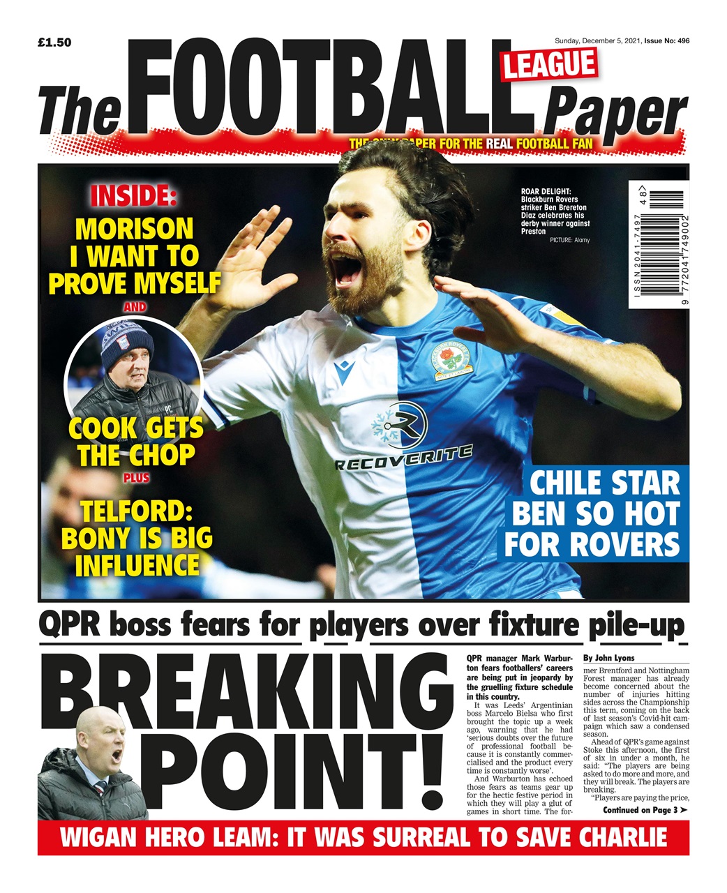 The Football League Paper Magazine - 5 Dec 2021 Edición anterior