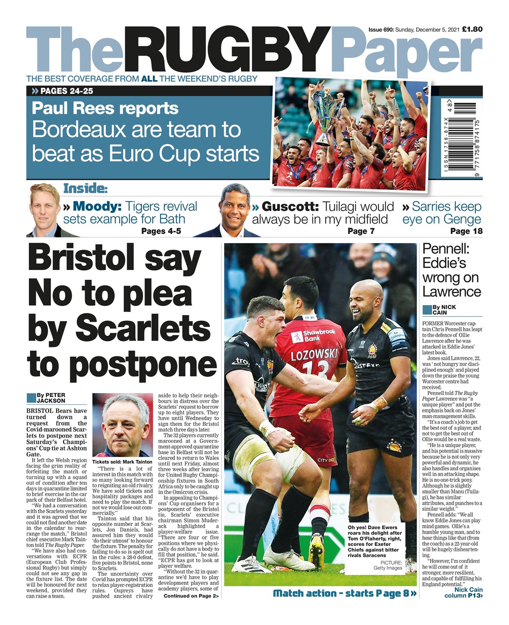 The Rugby Paper Magazine - 5 Dec 2021 Back Issue