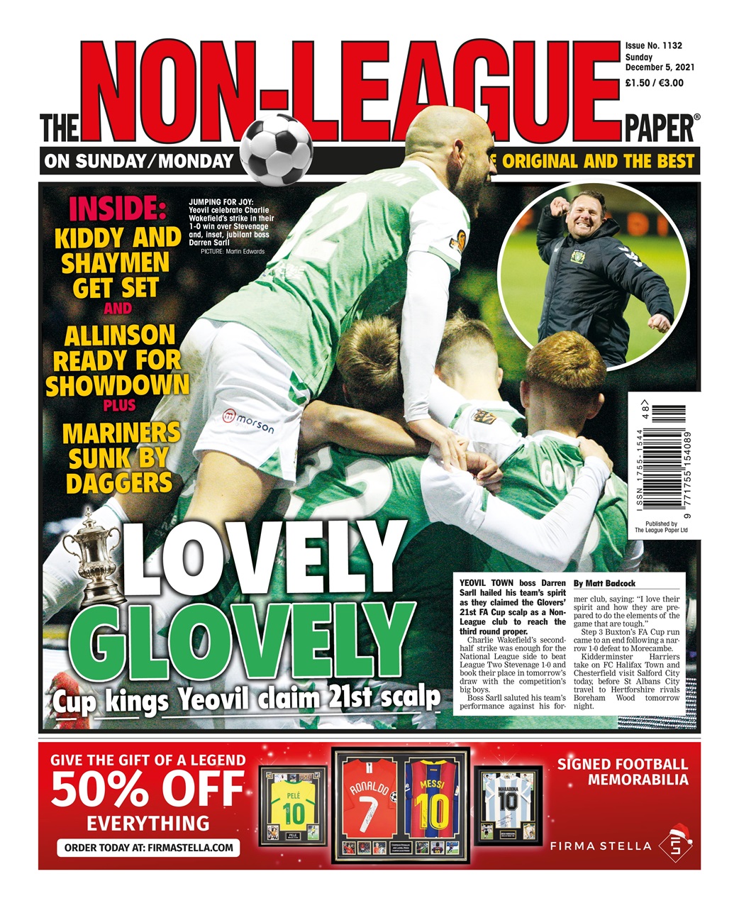 The Non-League Football Paper Magazine - 5 Dec 2021 Back Issue