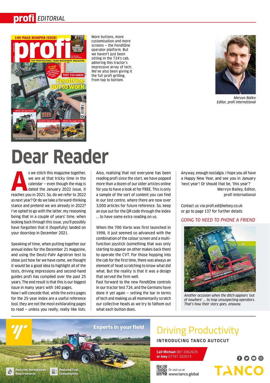 Profi International Magazine - Issue 1 2022 Back Issue