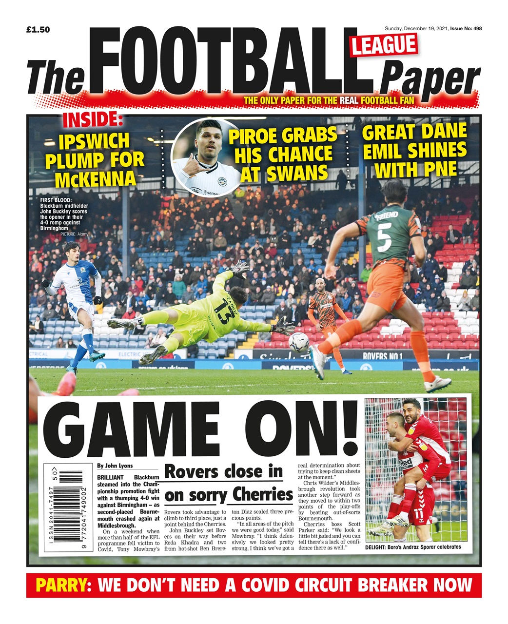 The Football League Paper Magazine - 19 Dec 2021 Edición anterior