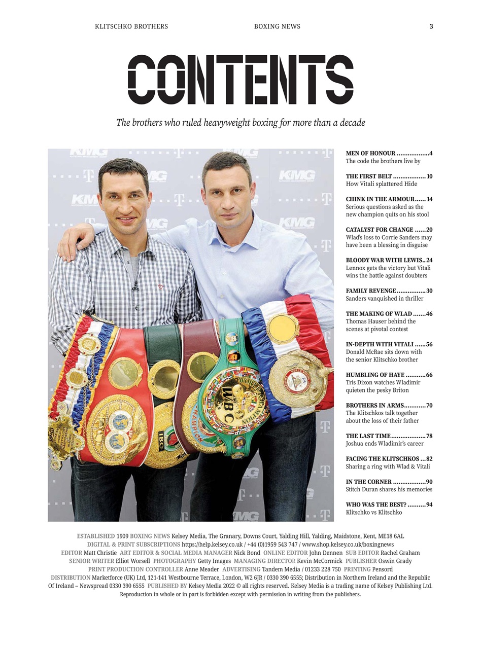 Boxing News Presents Magazine - Issue 11 Back Issue