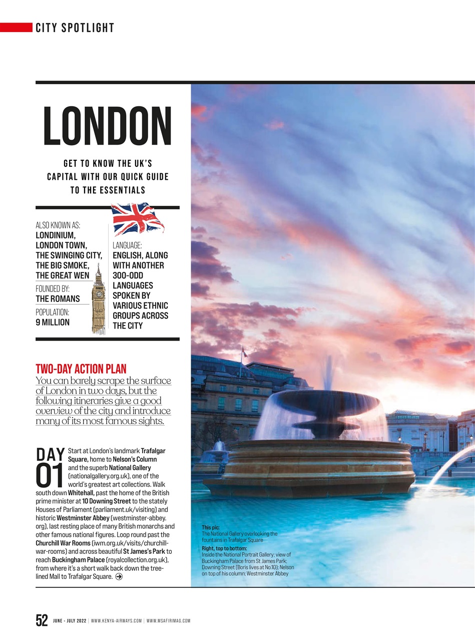 MSAFIRI – Kenya Airways Inflight Magazine - June-July 2022 Back Issue