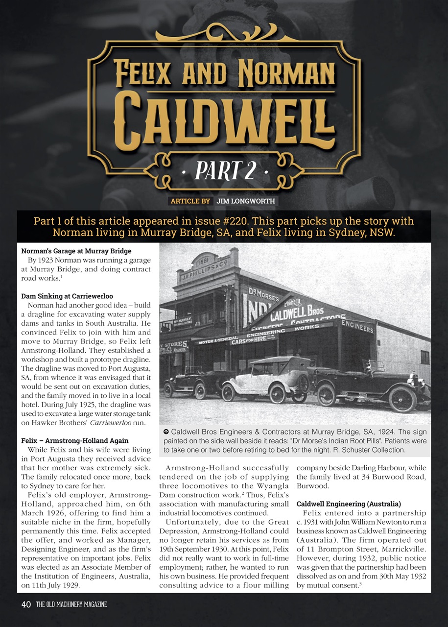 The Old Machinery Magazine - #221 TOMM Back Issue