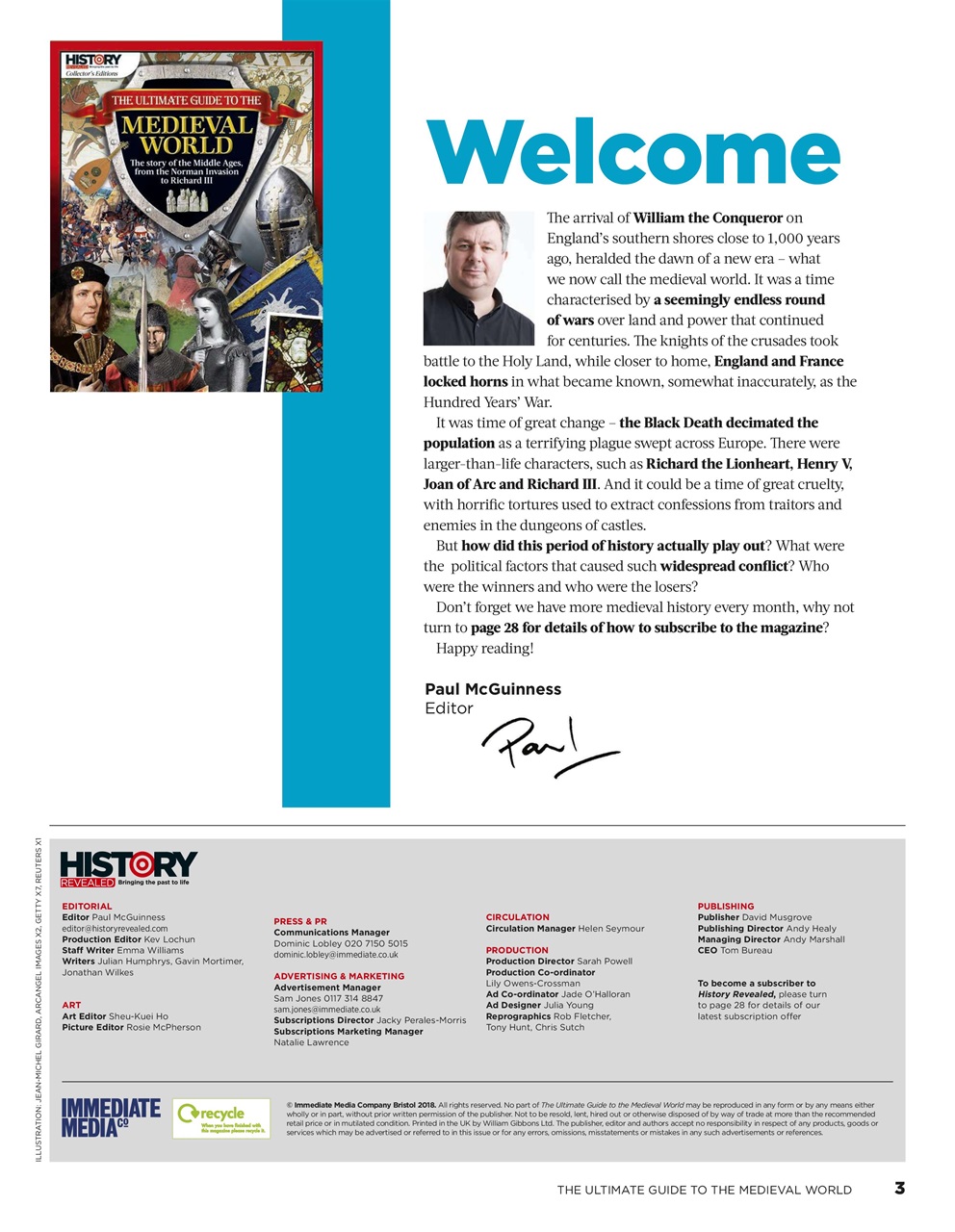 History Extra Magazine - Ultimate Guide To Medieval World Special Issue