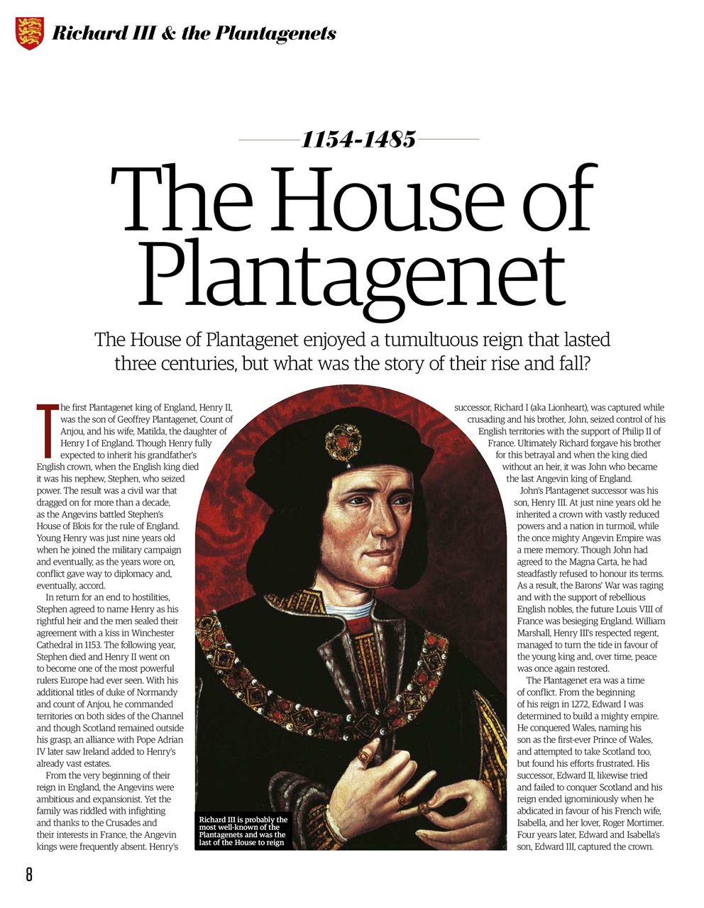 The History Anthology Magazine - All About History Book of Richard III ...