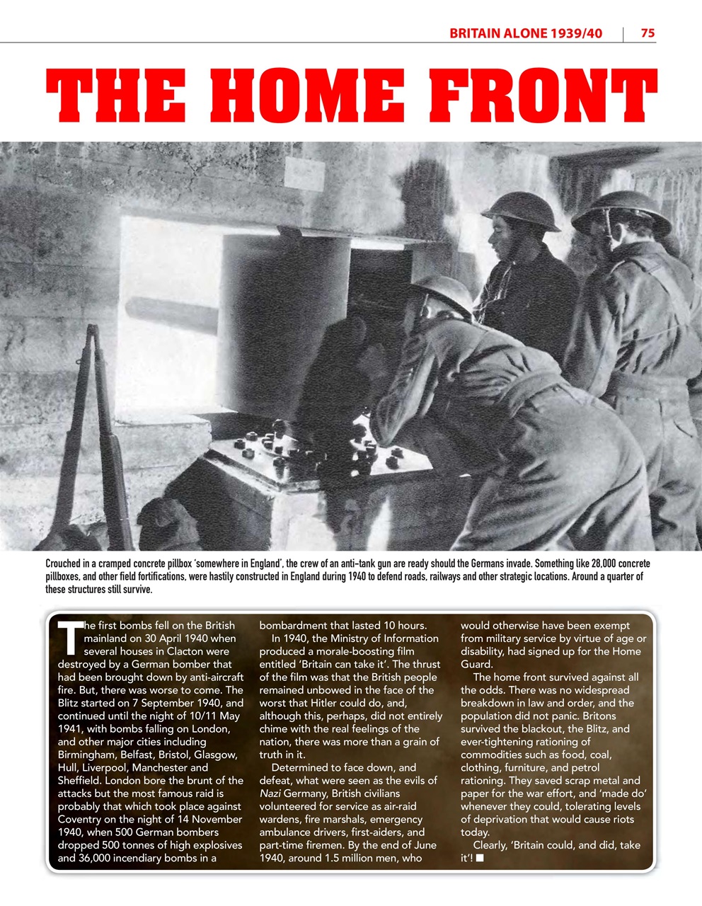 Britain at War Magazine - Britain Alone 1939-1940 Special Issue