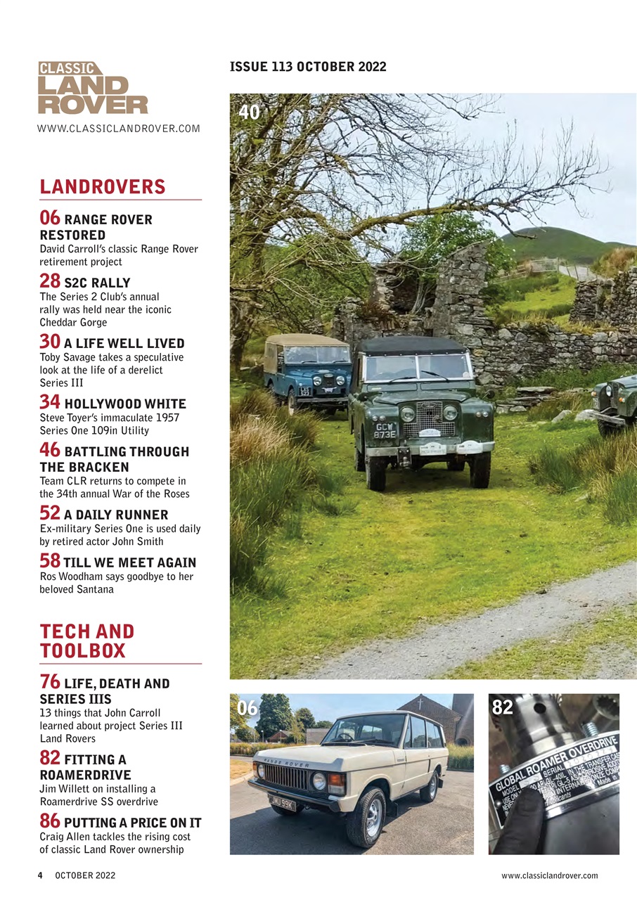 Classic Land Rover Magazine - October 2022 Back Issue