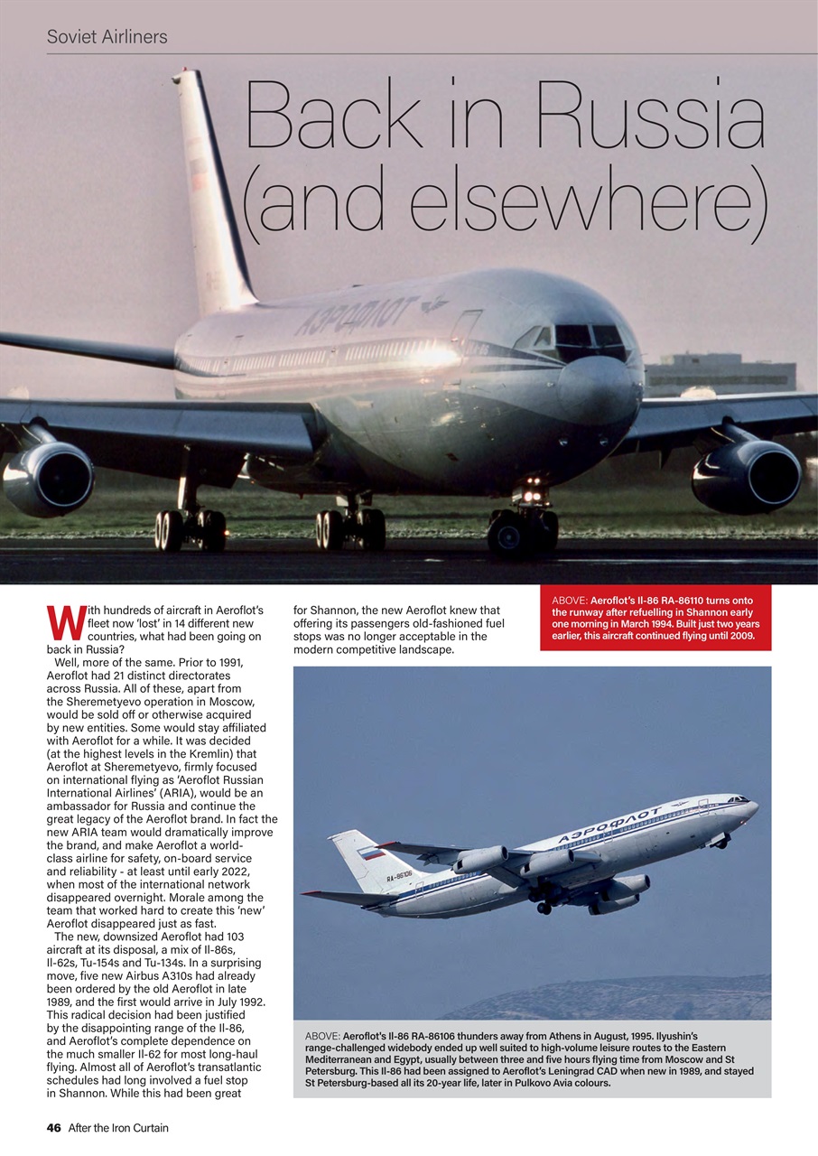 Aviation Specials Magazine - Soviet Airliners Back Issue
