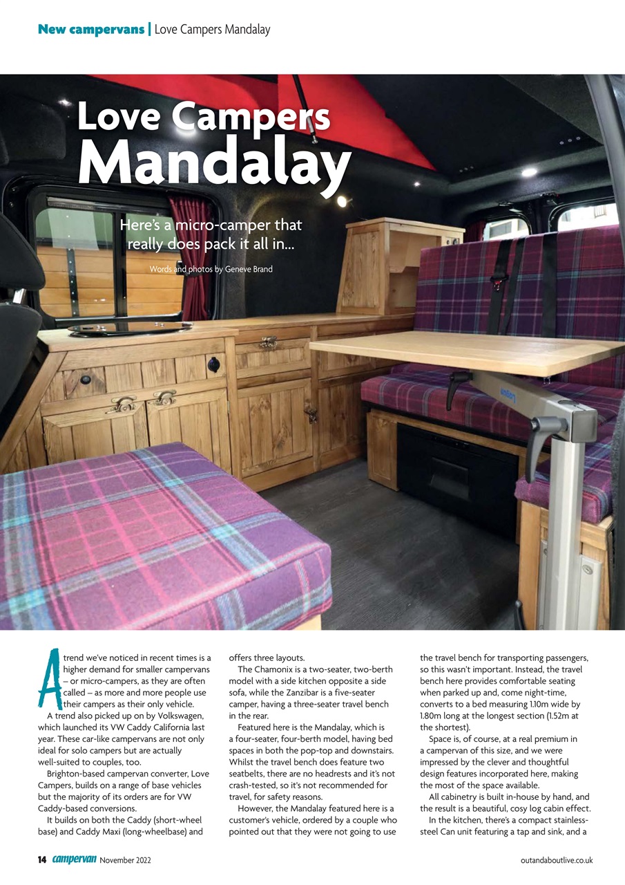Campervan Magazine - Into The Wild - November 2022 Back Issue
