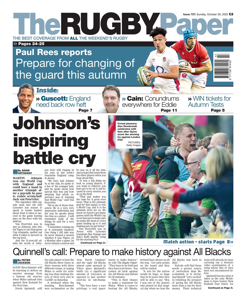 The Rugby Paper Magazine - 30 Oct 2022 Back Issue