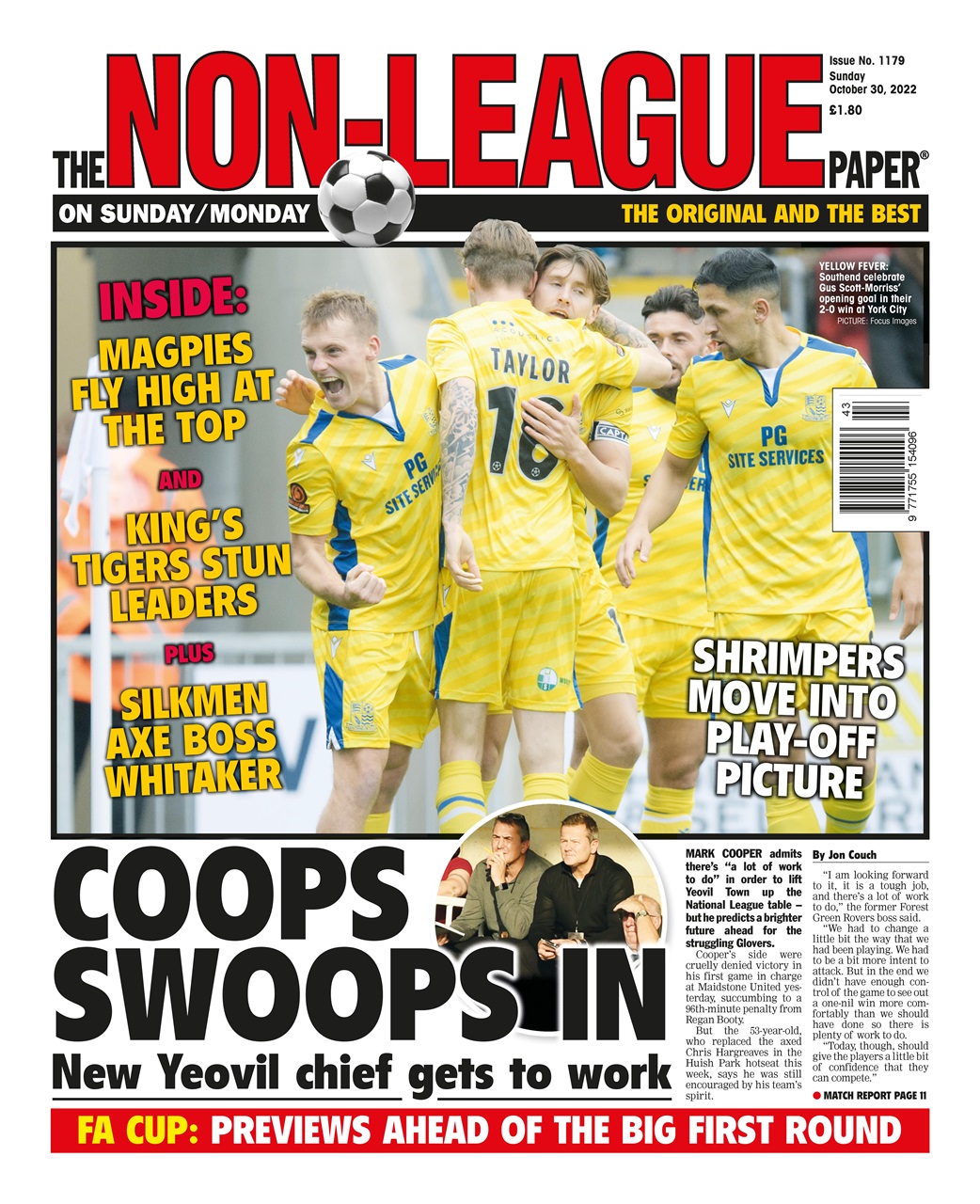 The Non-League Football Paper Magazine - 30 Oct 2022 Back Issue