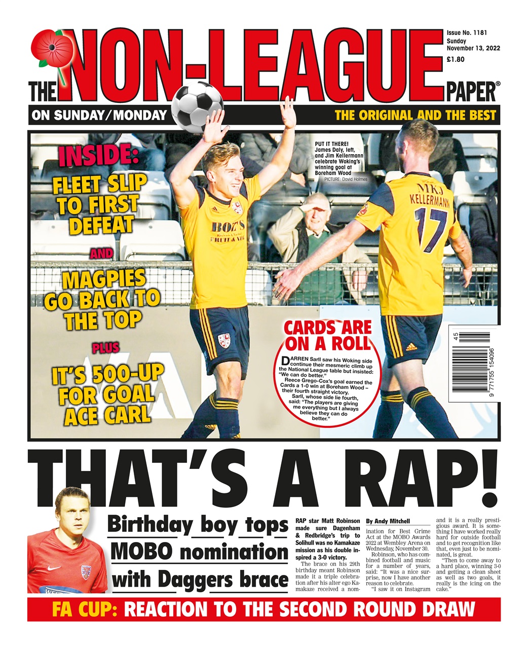 The Non-League Football Paper Magazine - 13 Nov 2022 Back Issue