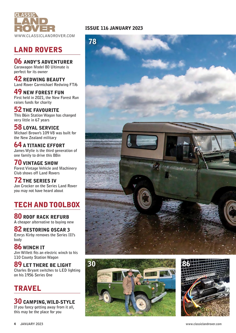Classic Land Rover Magazine - January 2023 Back Issue