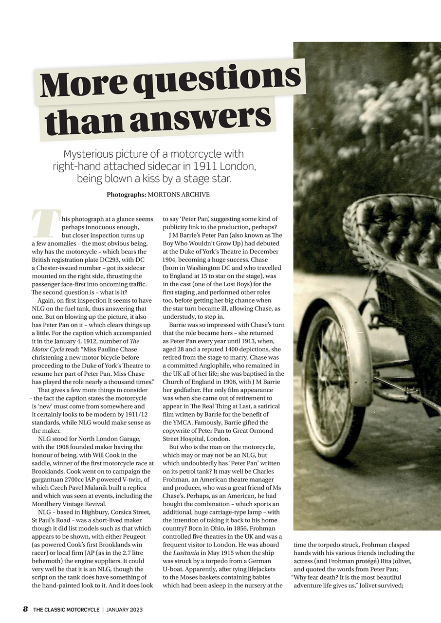 The Classic MotorCycle Magazine - January 2023 Back Issue