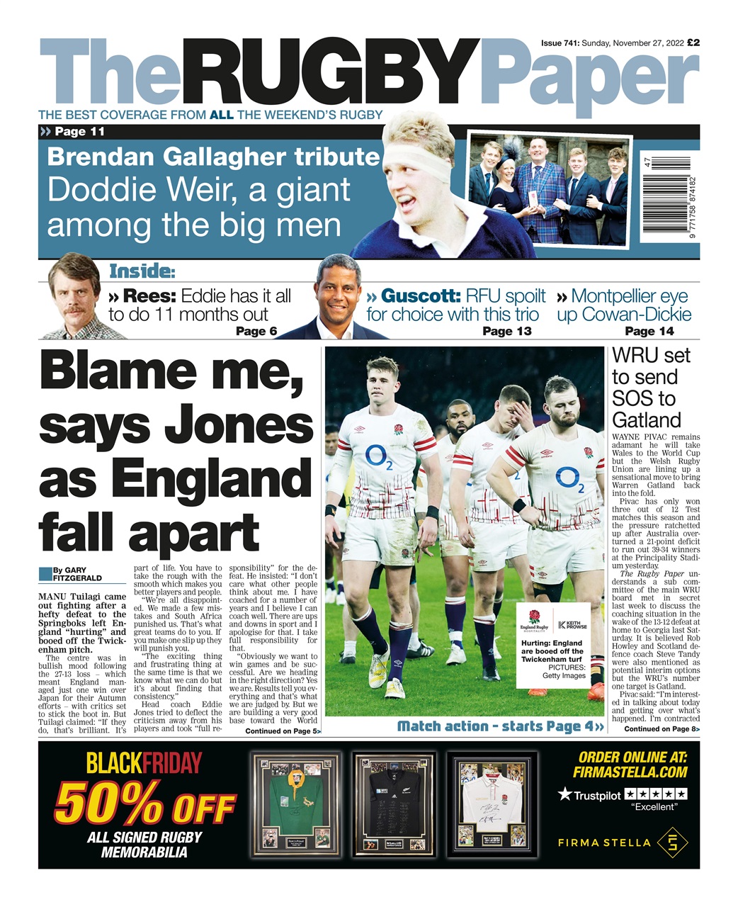 The Rugby Paper Magazine - 27 Nov 2022 Back Issue