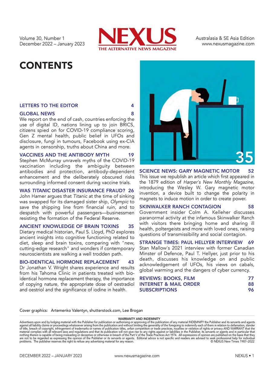 Nexus Magazine - Dec 2022 – Jan 2023 Back Issue