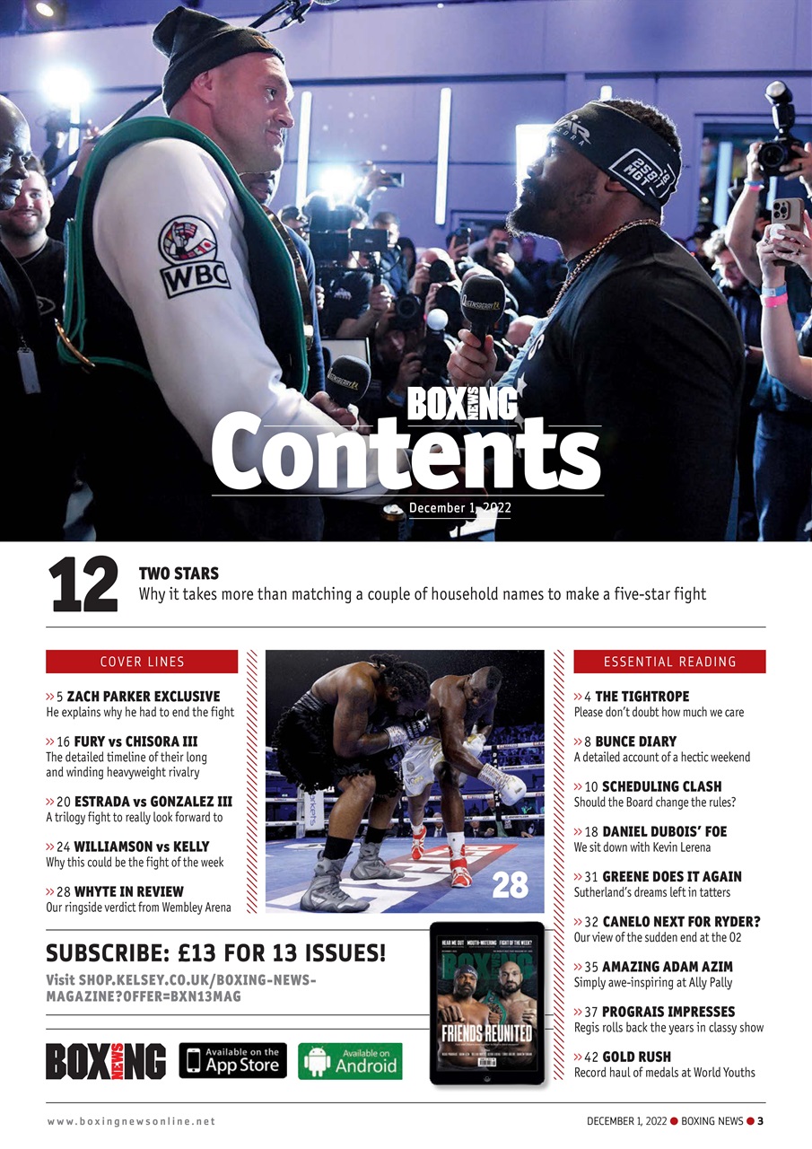 Boxing News Magazine - December 1 2022 Back Issue
