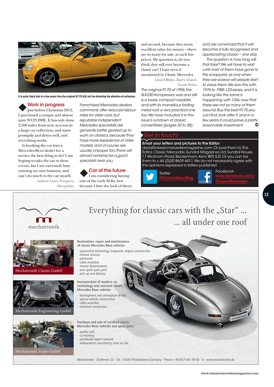 Classic Mercedes Magazine - Issue 4 Back Issue