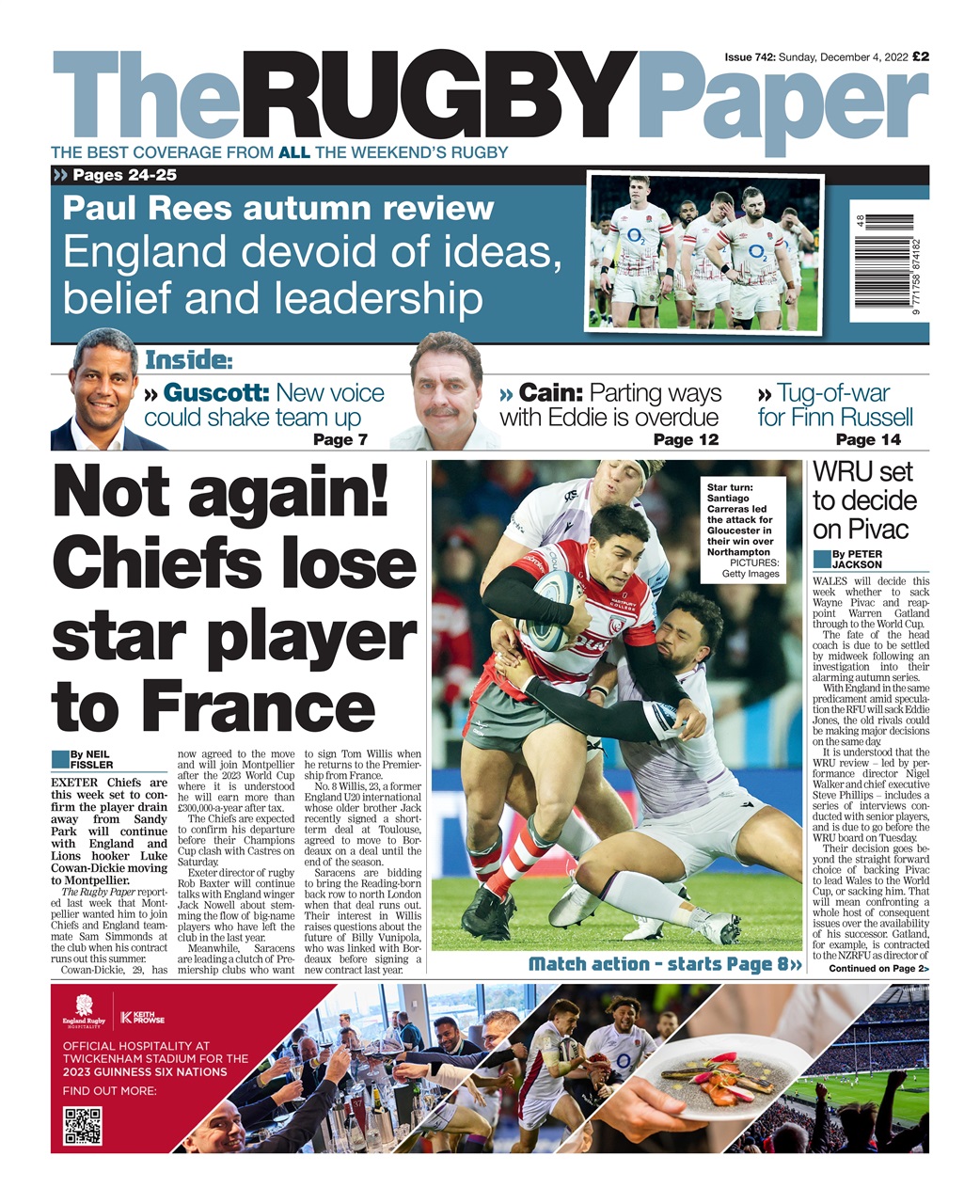 The Rugby Paper Magazine - 4 Dec 2022 Back Issue