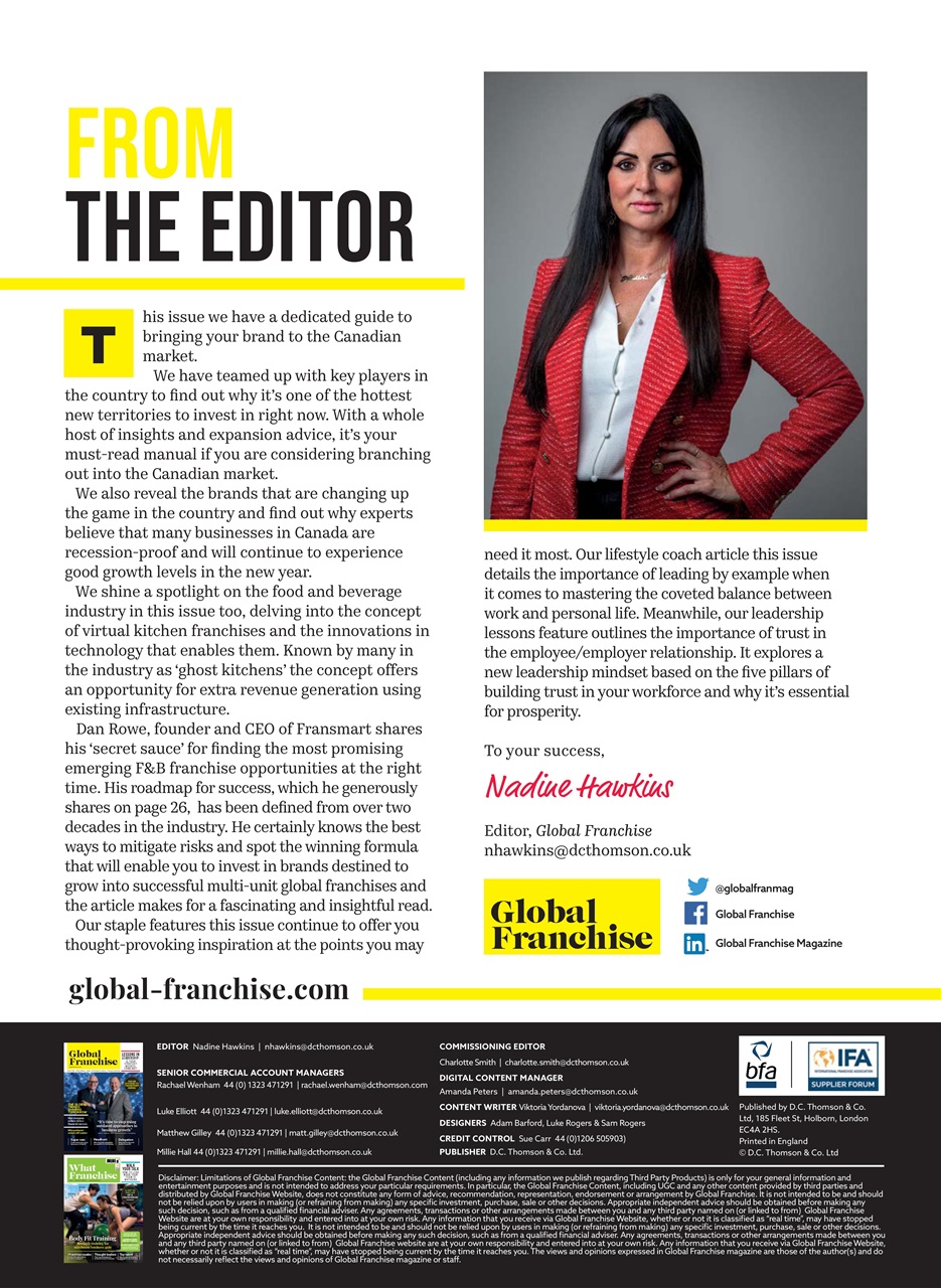 Global Franchise Magazine - Vol 7 No.6 Back Issue