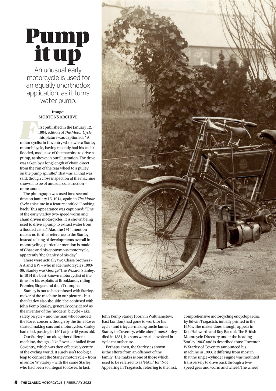 The Classic MotorCycle Magazine - February 2023 Back Issue