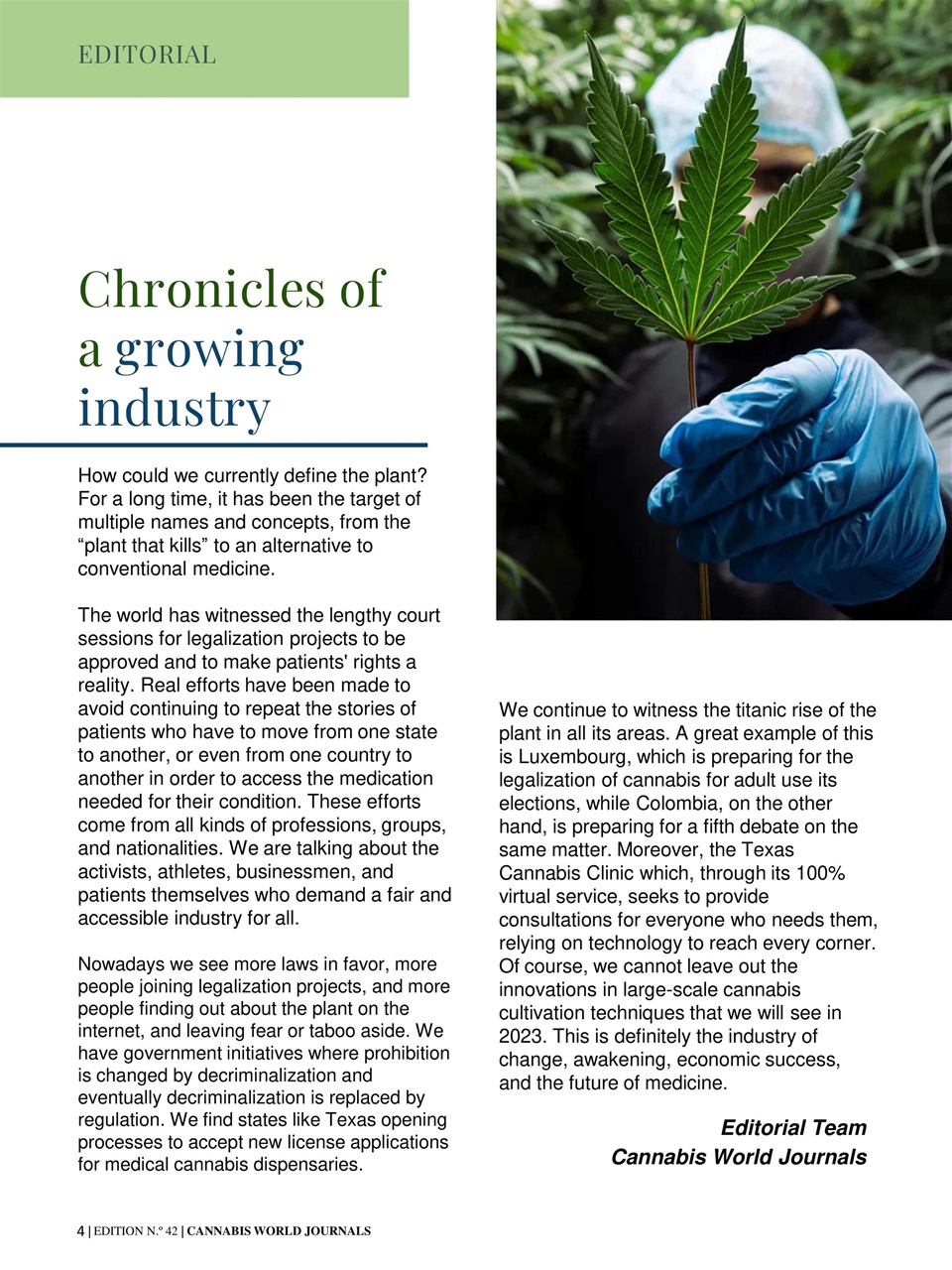 Cannabis World Journals Magazine - Issue 42 Back Issue