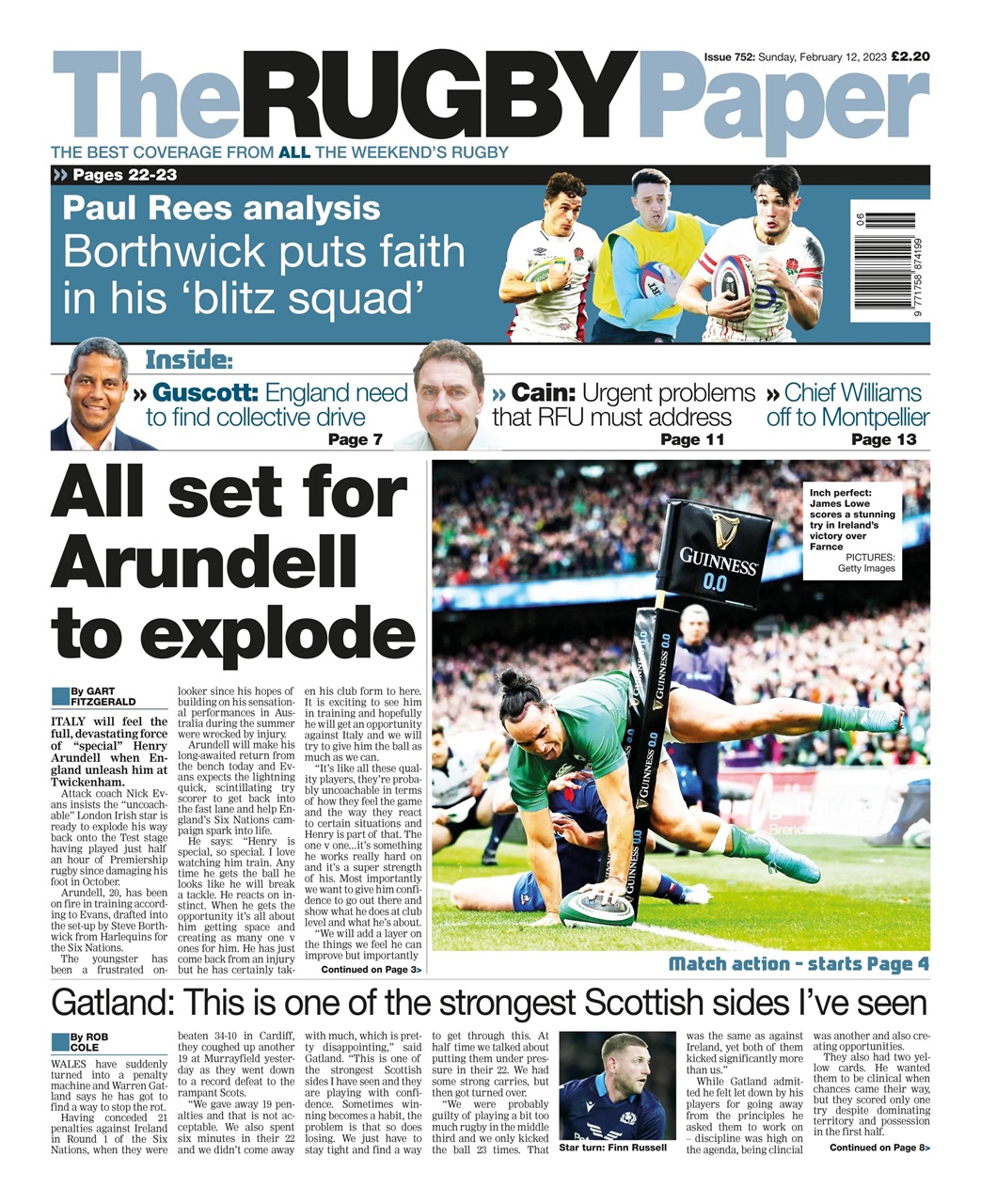 The Rugby Paper Magazine - 12-Feb-2023 Back Issue