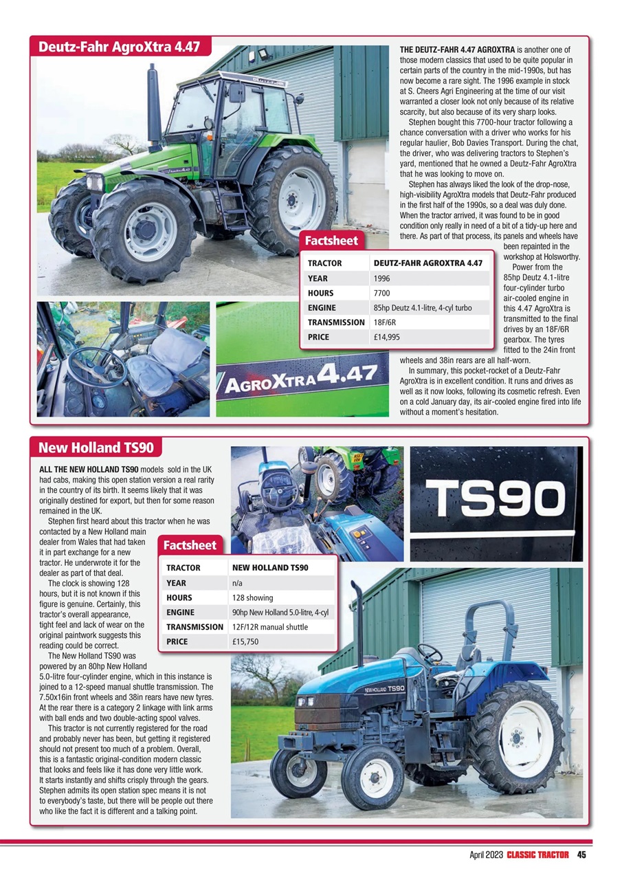 Classic Tractor Magazine - April 2023 Back Issue