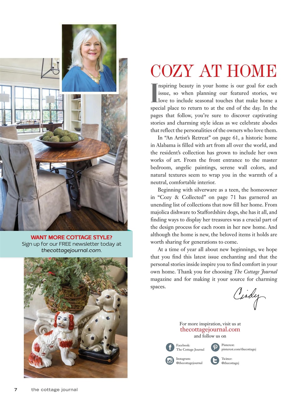 The Cottage Journal Magazine - Winter 2020 Back Issue