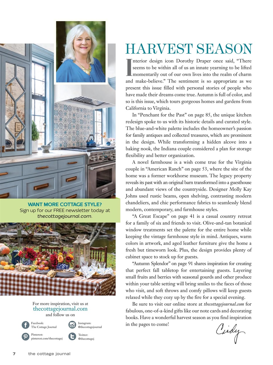 The Cottage Journal Magazine - Autumn 2021 Back Issue