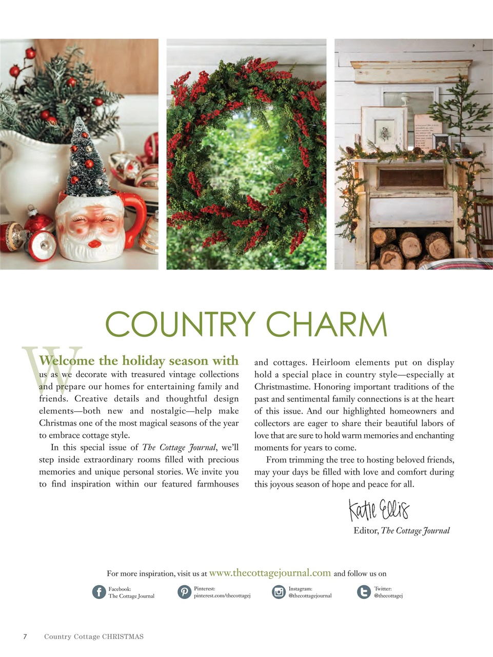 The Cottage Journal Magazine - Country Cottage Christmas 2022 Special Issue