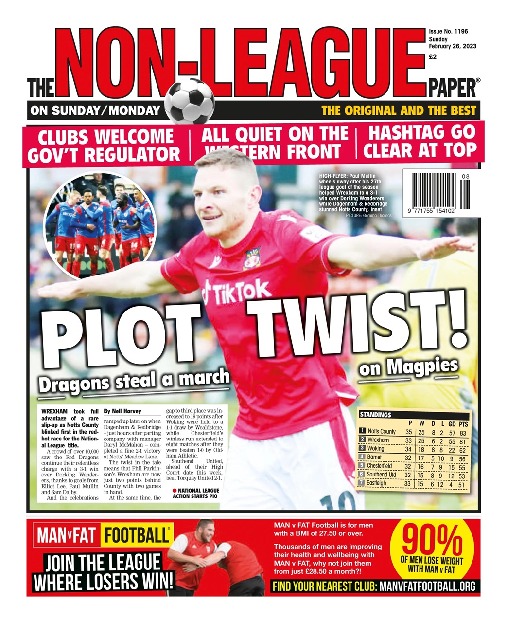 The Non-League Football Paper Magazine - 26-Feb-2023 Back Issue