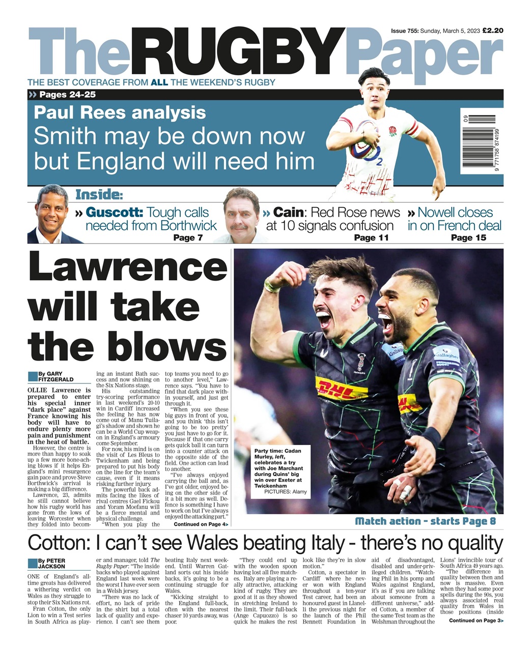 The Rugby Paper Magazine - 5-Mar-2023 Back Issue