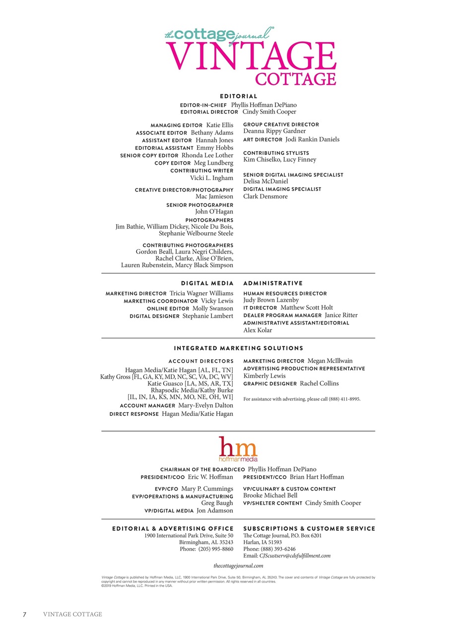 The Cottage Journal Magazine - Vintage Cottage 2019 Special Issue
