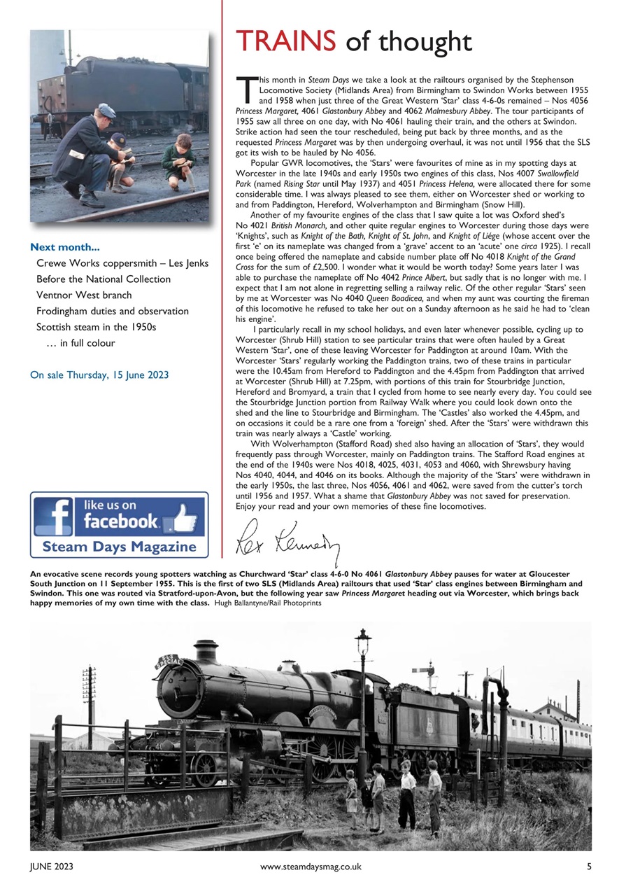 Steam Days Magazine - June 2023 Back Issue