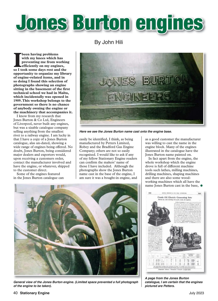 Stationary Engine Magazine - Jul-23 Back Issue