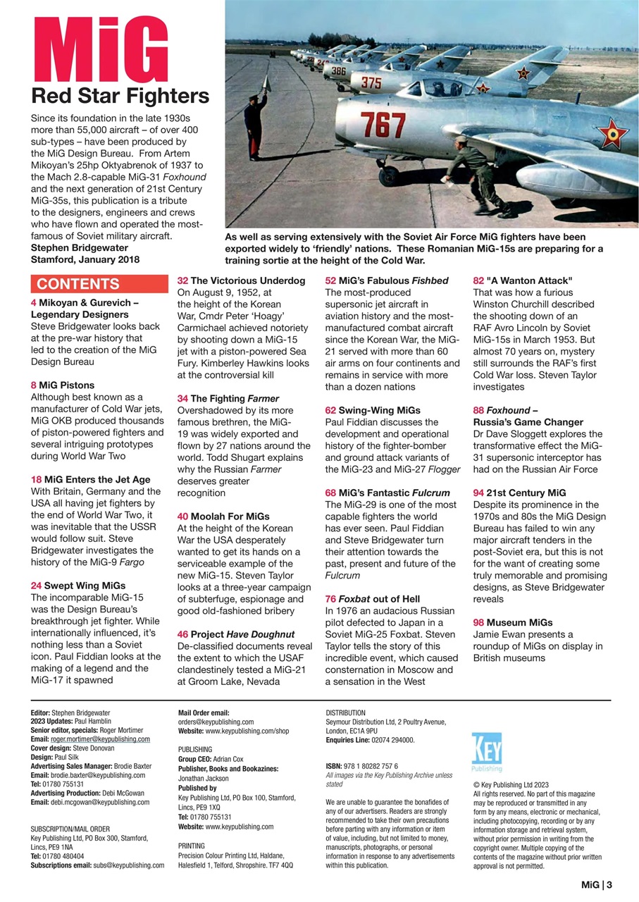 Aviation Specials Magazine - MiG Red Star Fighters Back Issue