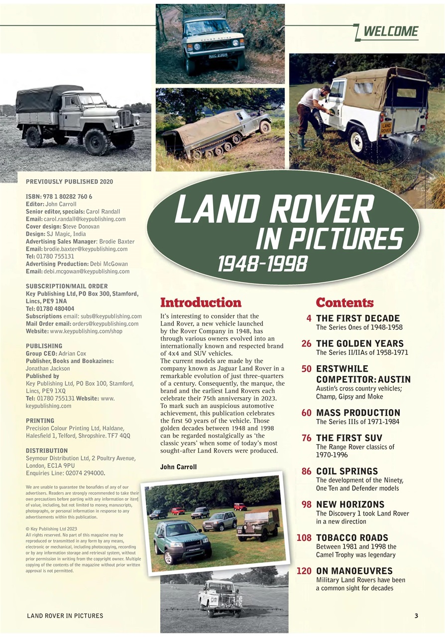 Classic Land Rover Magazine - Land Rover In Pictures Special Issue