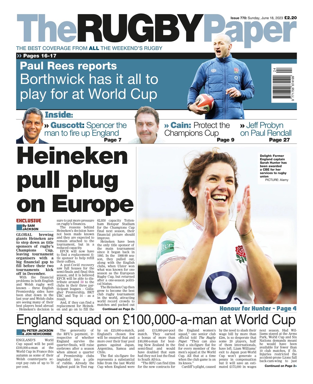 The Rugby Paper Magazine - 18-Jun-2023 Back Issue