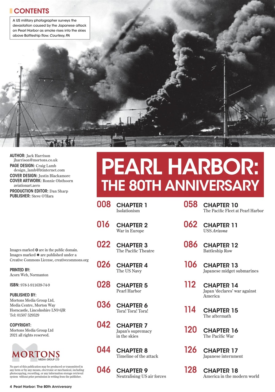 Mortons Books - Pearl Harbor 80th Anniversary Back Issue