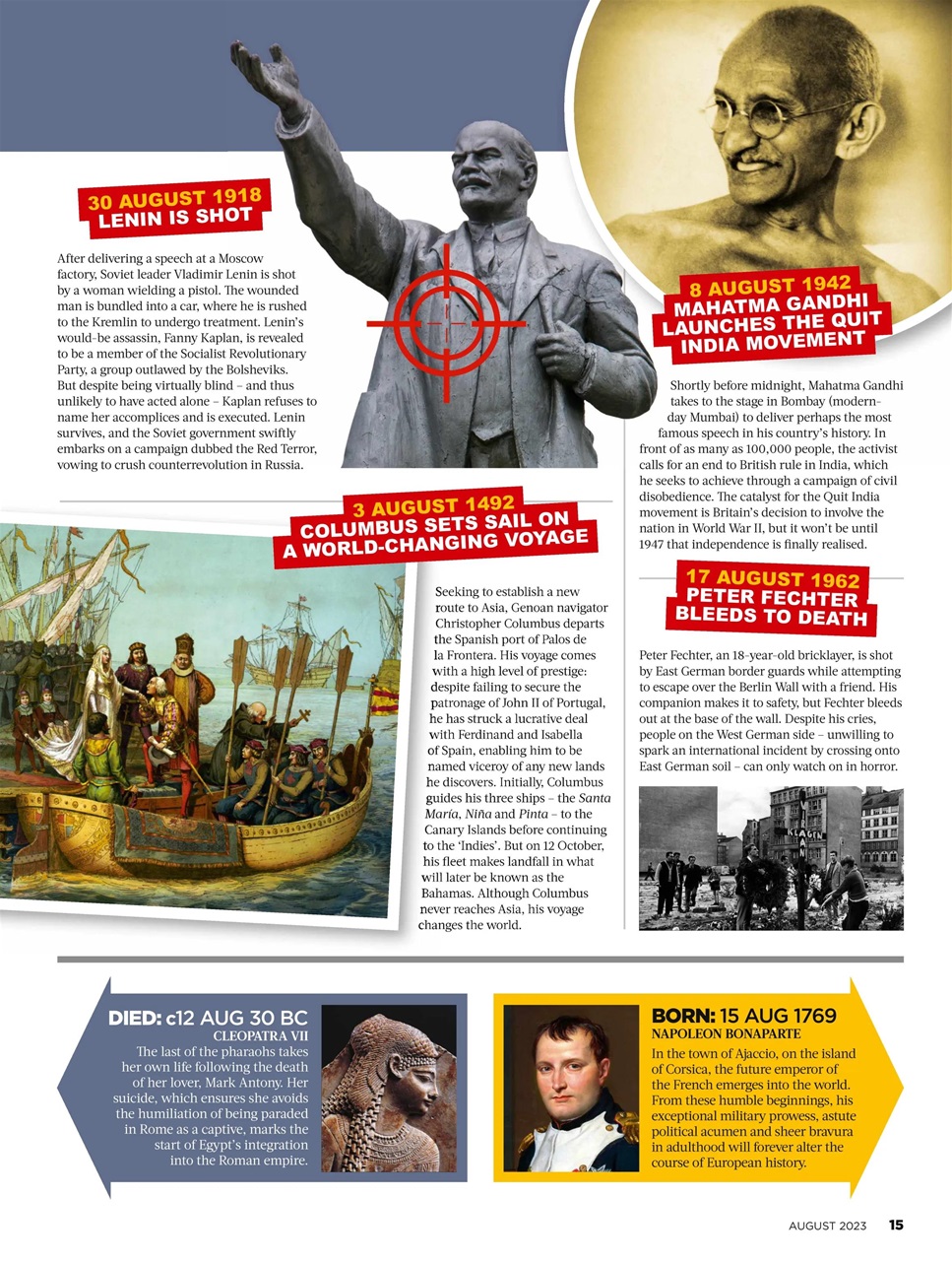 Bbc History Revealed Magazine August 2023 Back Issue