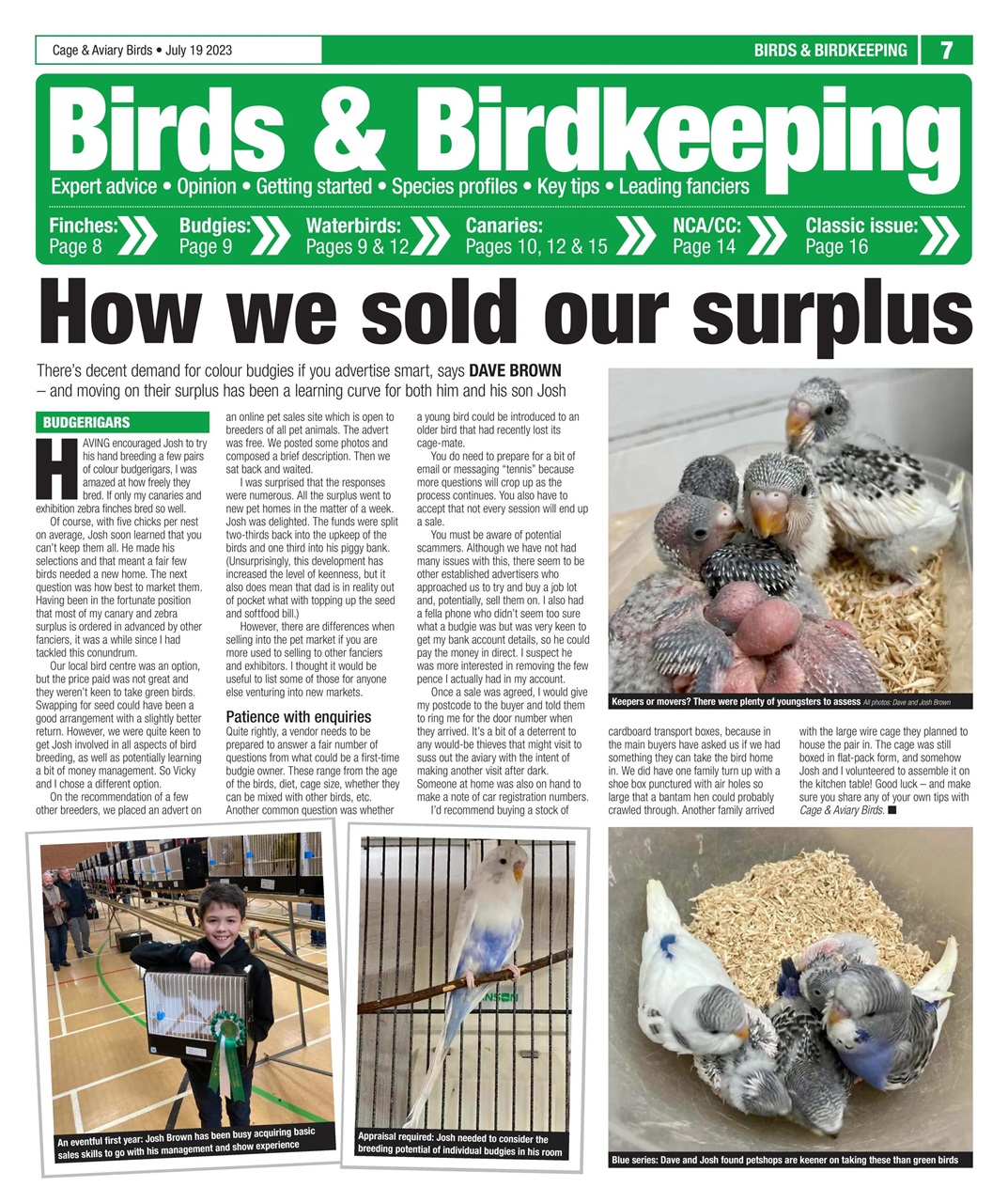 Cage & Aviary Birds Magazine - 19-Jul-23 Back Issue