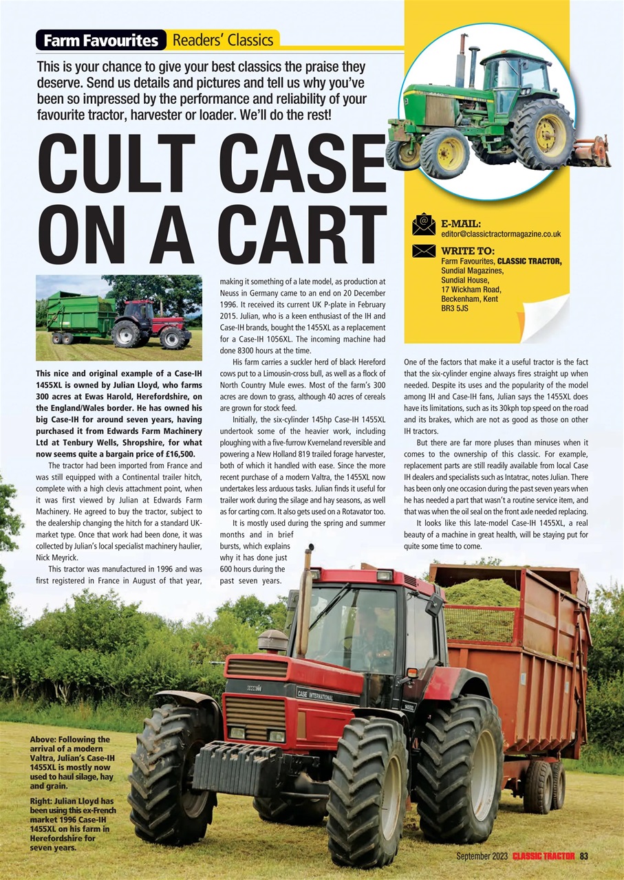 Classic Tractor Magazine - September 2023 Back Issue